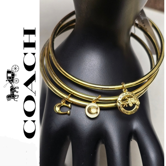 Coach | Jewelry | Coach Horse And Carriage Bangle Set | Poshmark